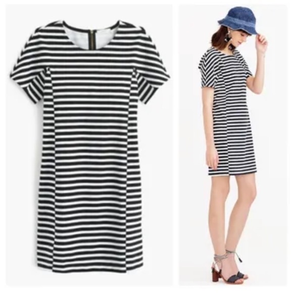 J. Crew | Dresses | Jcrew M Stripped Dress Midi E115 | Poshmark